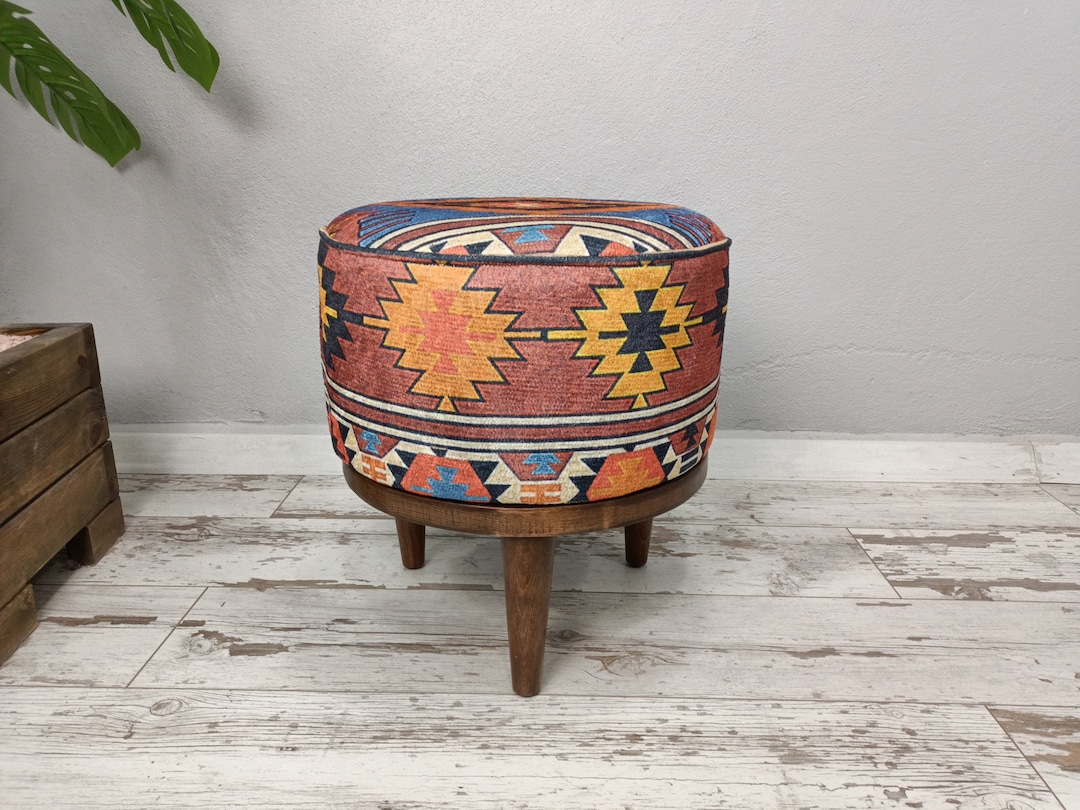 Ottoman Stool, Handmade Furniture, Bean Bag Chair, Foot Stool Pouf ...
