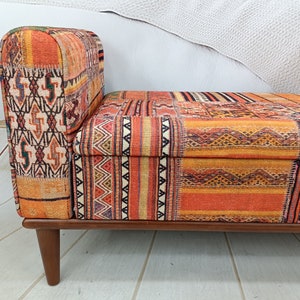 Storage Bench With Arms, Bedroom Bench, Upholstered Ottoman, Day Bed ...