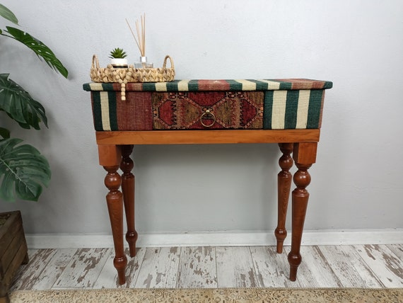 Upholstered Entry Table Dressing Table With Drawers Bedroom - Etsy