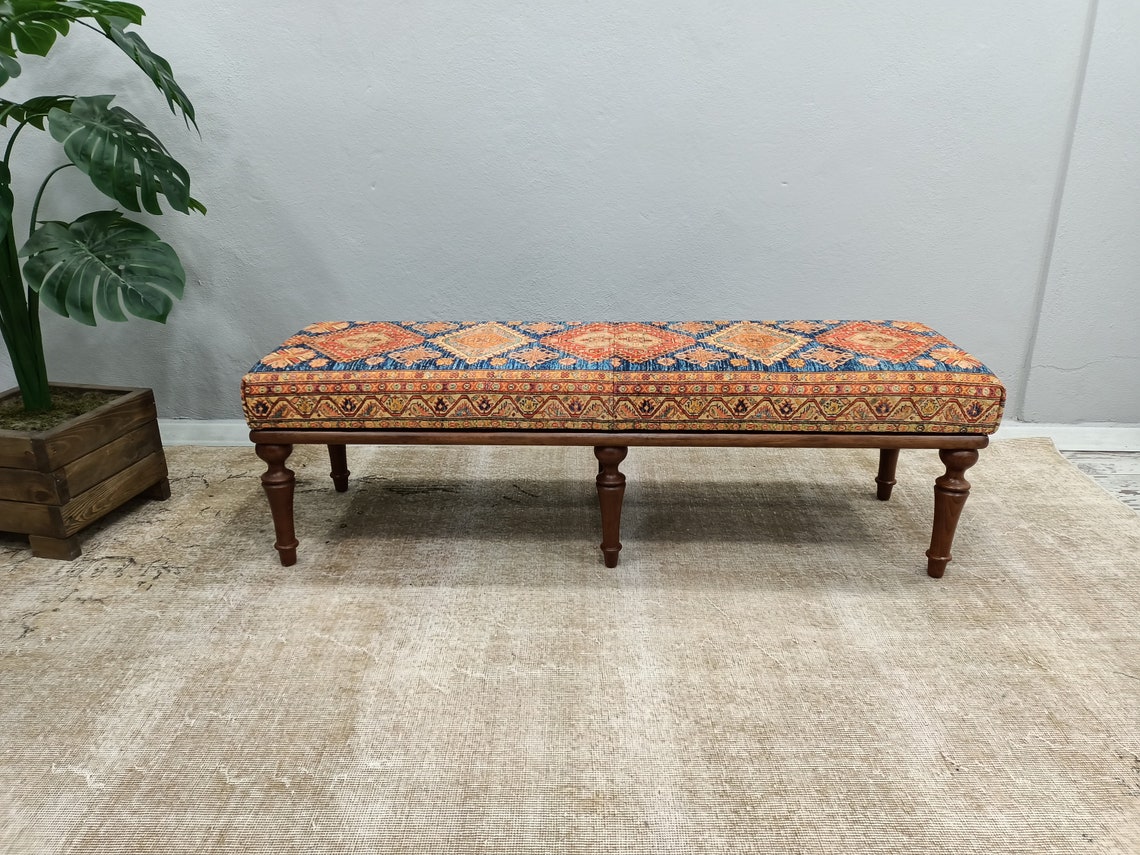 Long Seat Bench Ottoman Bench Upholstered Bench Handmade - Etsy