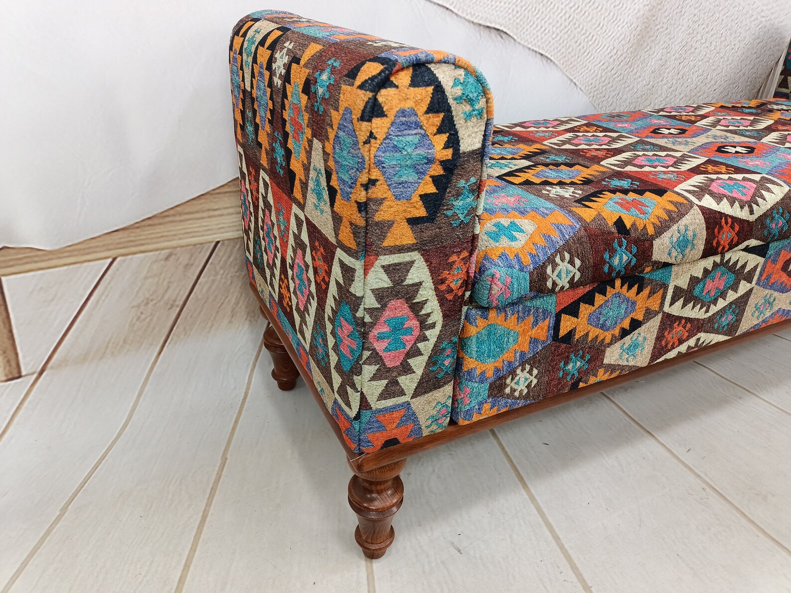 Handmade Daybed Armed Storage Bench Lounge Sofa Aztec - Etsy