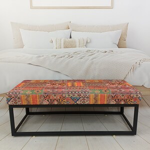 Handmade Furniture, Boho Upholstered Bench, Piano Bench, Footstool ...