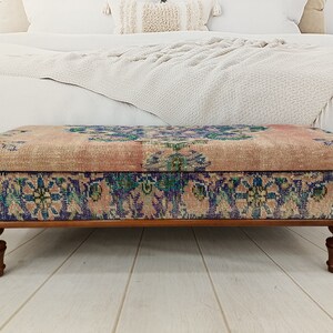 Storage Bench, Ottoman Bench, Storage Coffee Table, Lounge Bench, Boho ...