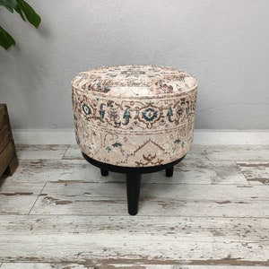 Upholstered Footstool, Ottoman Pouf, Vanity Bench, Pouf Chair, Foot ...