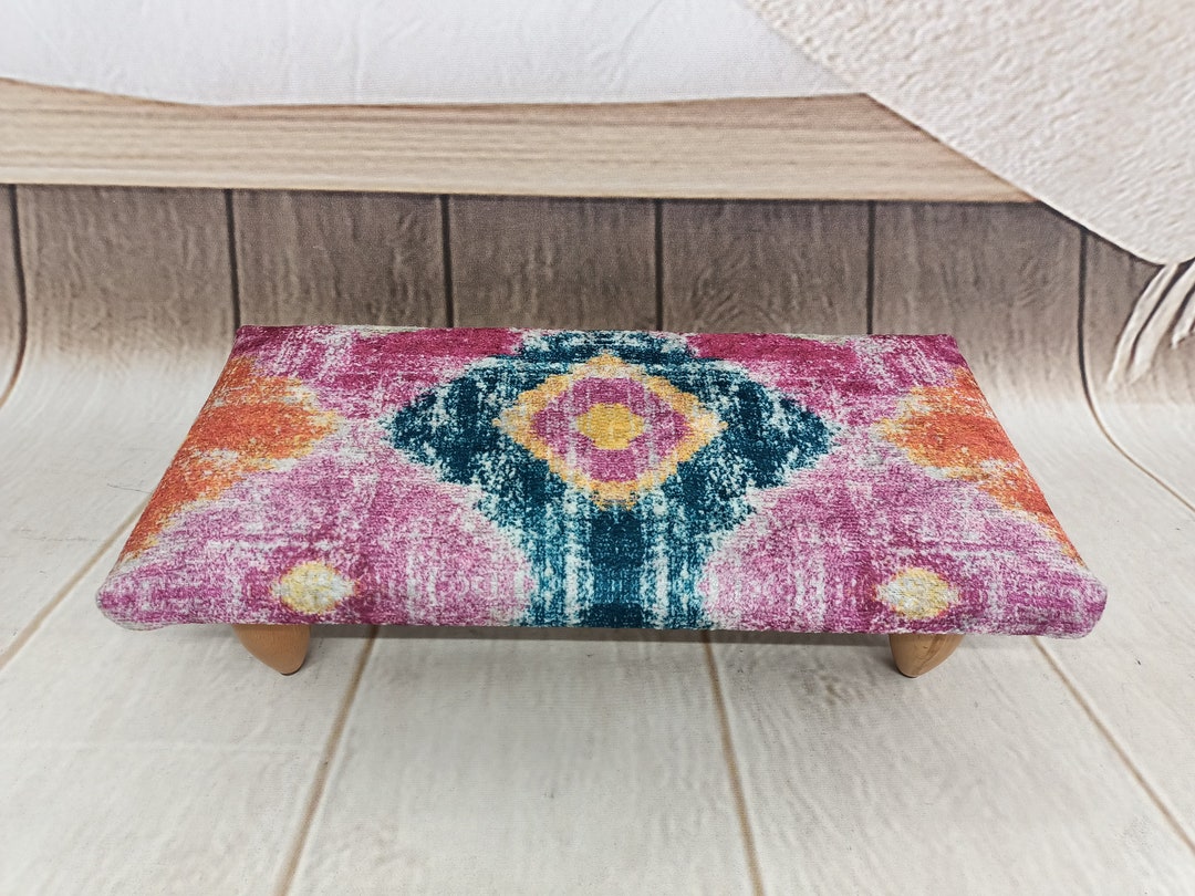 Bed Step Stool, Foot Riser, Upholstered Footstool, Versatile Stool ...
