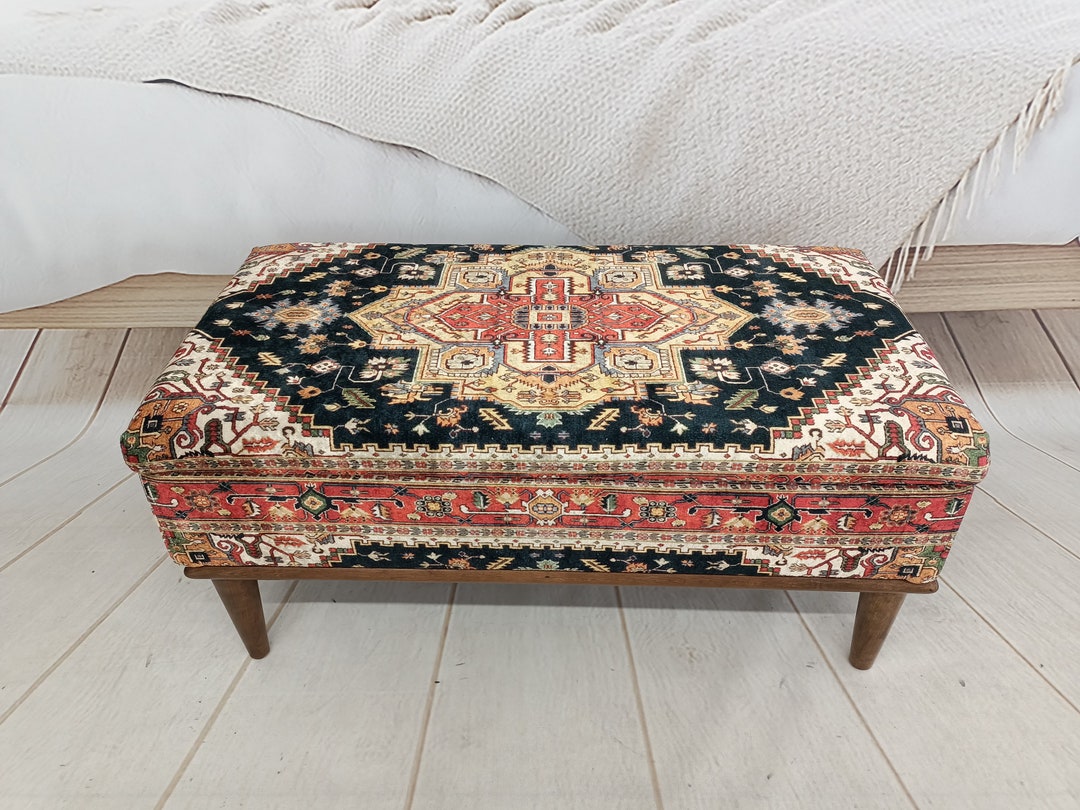 Handmade Furniture, Hidden Storage, Ottoman Bench, Bohemian Bench ...