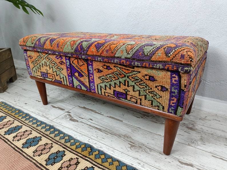 Hallway Bench Hippie Bench Storage Unit Storage Footstool - Etsy