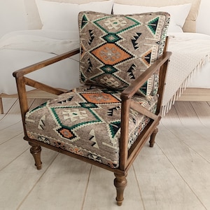 Kilim Side Chair Lounge Chair Relaxing Chair Office Chair Single Armchair Handmade Furniture Accent Chair Dining Table Chair SOFA 38 Etsy