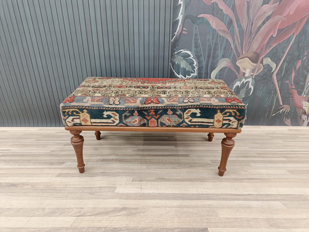 Purse Bench, Dressing Table Bench, Entryway Bench, Turkish Rug Bench ...