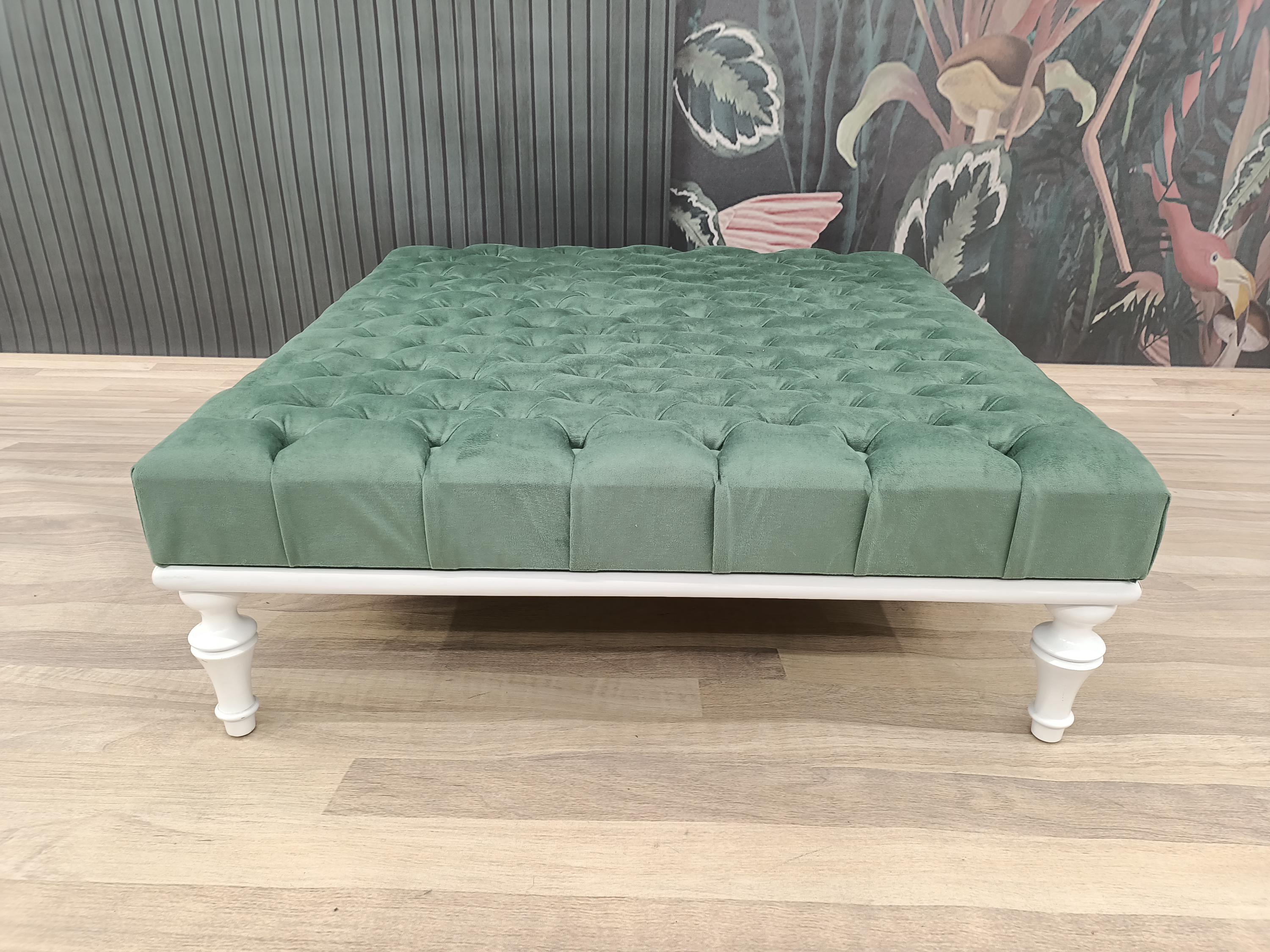 Handmade Table, Chesterfield Ottoman, Serving Table, Button Coffee ...