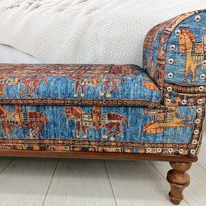 Armed Storage Bench, Upholstered Loveseat, Bedroom Sofa, Tufted Bench ...