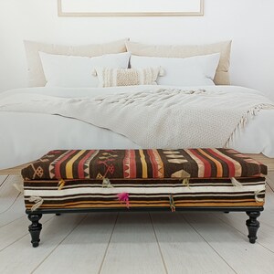 Storage Bench, Kilim Bench, Tufted Bench, Handmade Furniture, Entry ...