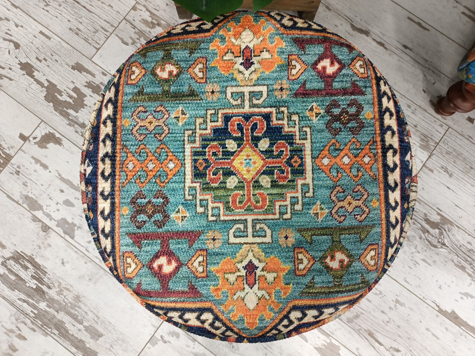 Round Pouf Stool, Bedroom Pouf, Footstool Ottoman, Tufted Stool, Piano ...