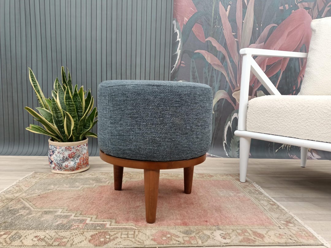 Vanity Table Stool, Woven Stool, Foot Rest Stool, Ottoman Stool, Button ...