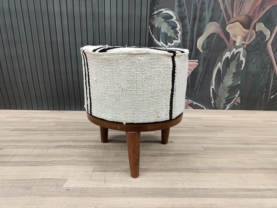 Dressing Table Bench, Pouf Bench, Portable Bench, Hemp Kilim Bench ...