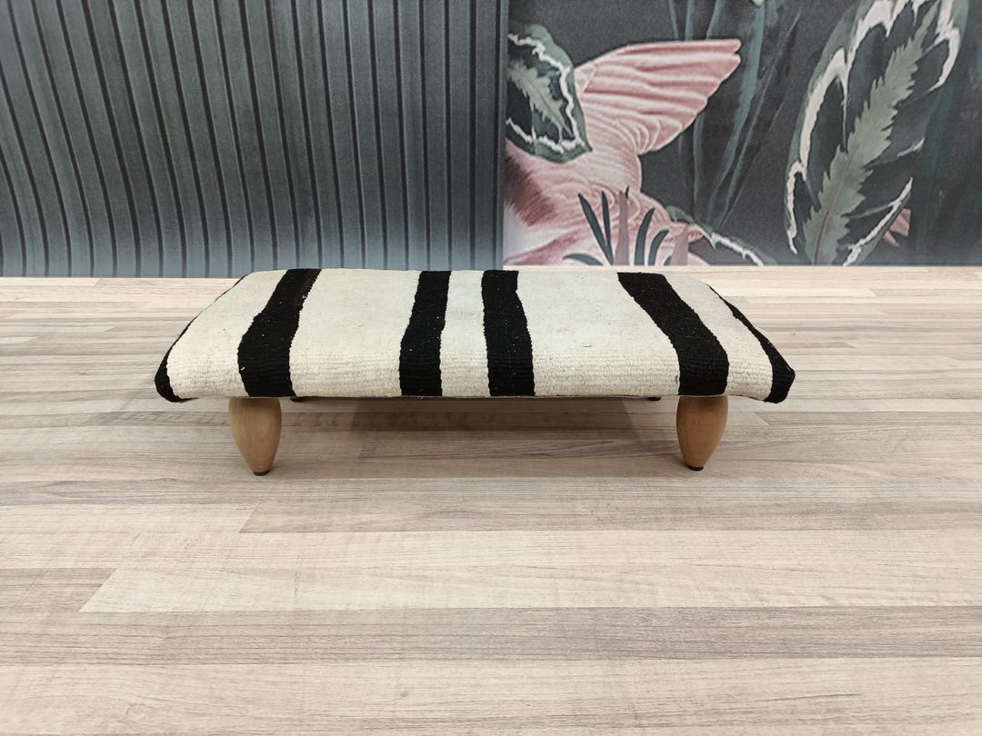 Ottoman Stool, Ramp Step Stool, Footrest Pouf, Kilim Rug Stool, Stool ...