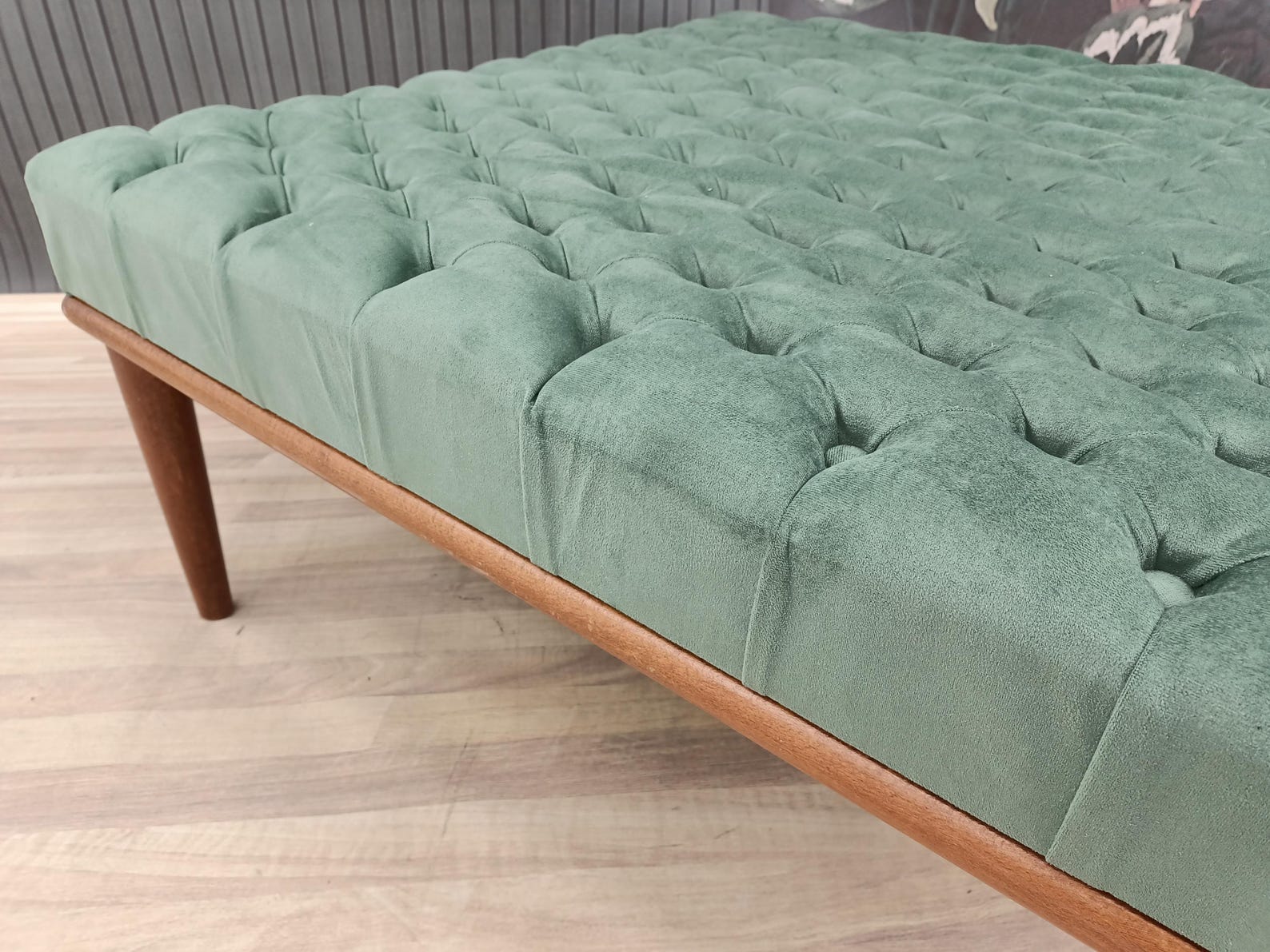 Handmade Table, Chesterfield Ottoman, Serving Table, Button Coffee ...