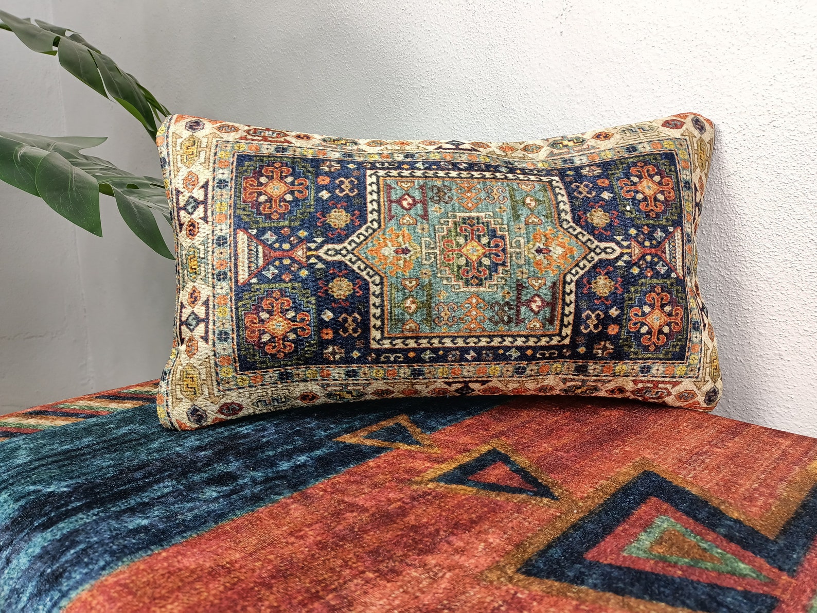 Boho Pillow Bench Cushion Mini Pillow Cover Rug Cushion - Etsy