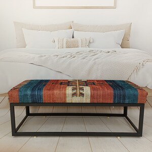 Footstool Bench Aztec Bench Farmhouse Decor Entry Bench - Etsy