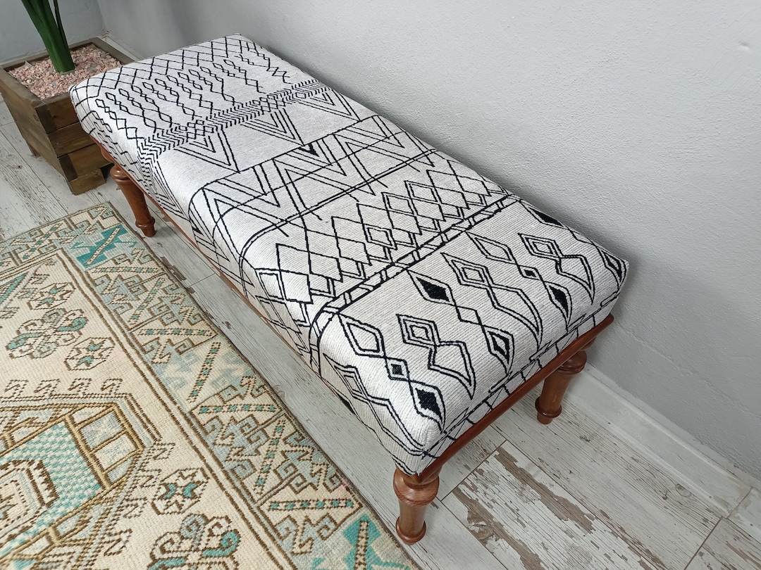 Handmade Ottoman Bench Upholstered Bench Minimalist - Etsy