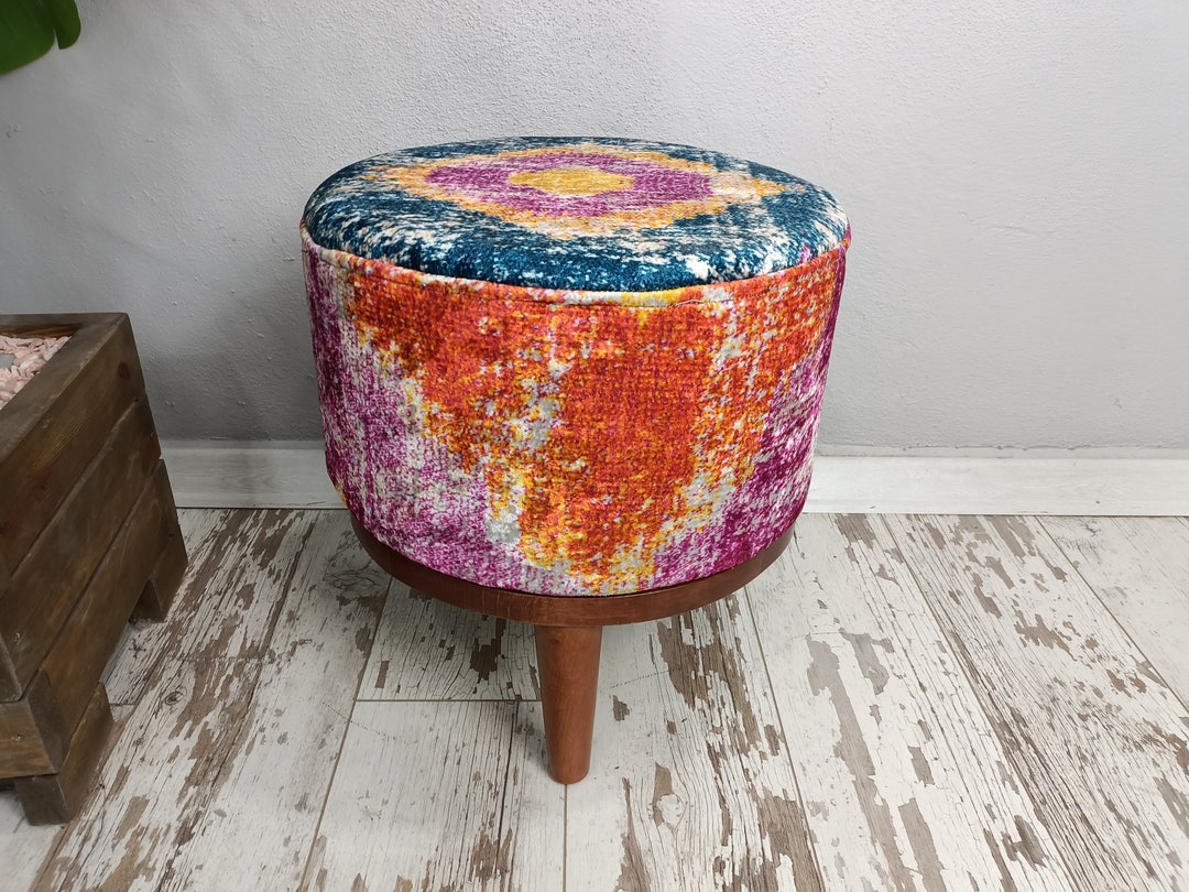 Funky Chair, Entry Chair, Shoe Ottoman, Bohemian Bench, Footstool Bench ...