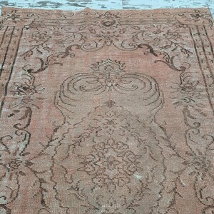 Rust Color Rug, Wool Pile Rug, Eclectic Rug, Oushak Area Rug, Hand ...