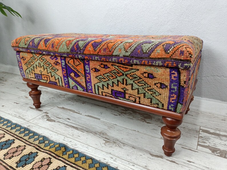 Hallway Bench Hippie Bench Storage Unit Storage Footstool - Etsy