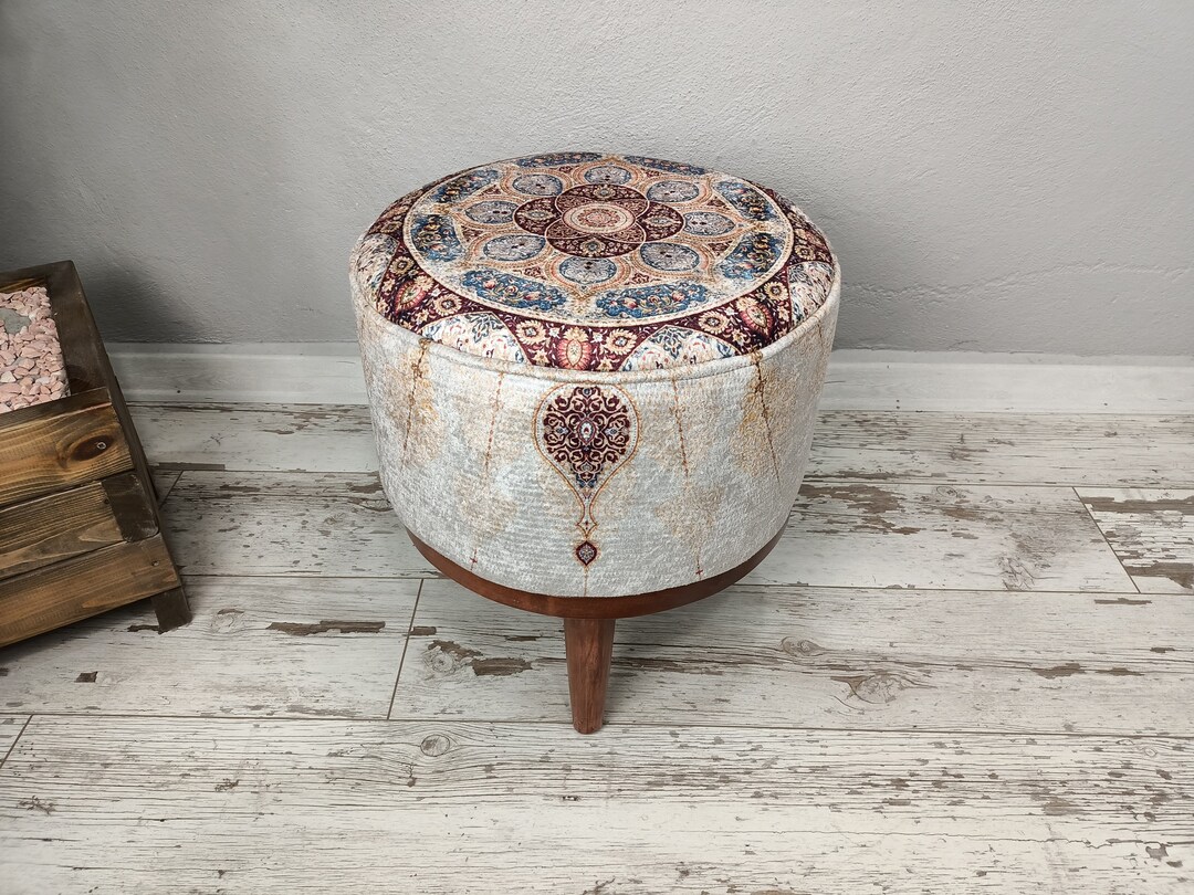 Ethan allen round ottoman store