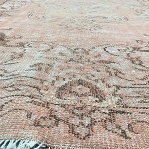 Rust Color Rug, Wool Pile Rug, Eclectic Rug, Oushak Area Rug, Hand ...