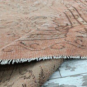 Rust Color Rug, Wool Pile Rug, Eclectic Rug, Oushak Area Rug, Hand ...