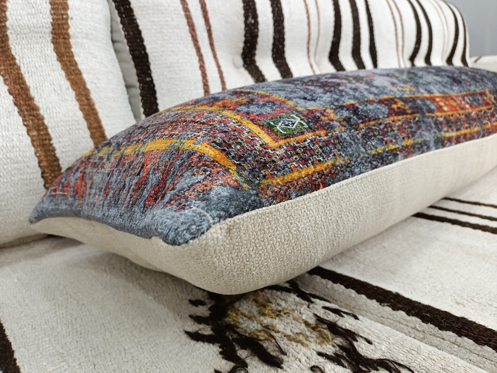 Turkish Rug Pillow, Handmade Pillow, Kilim Pillow Cover, Cushion Cover ...