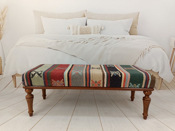 Upholstered Bench Outdoor Bench Sitting Bench Garden Decor - Etsy