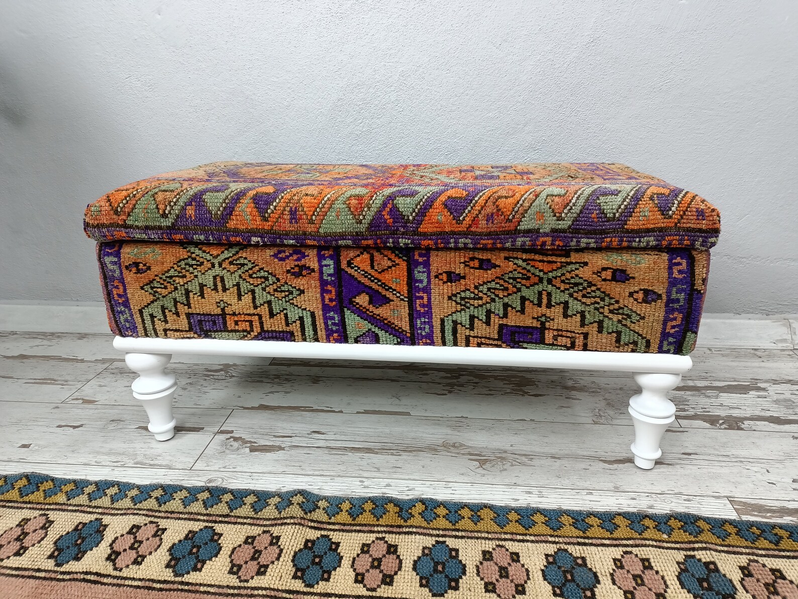 Hallway Bench Hippie Bench Storage Unit Storage Footstool - Etsy