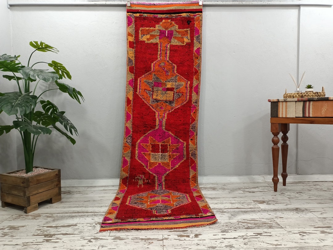 Herki Runner Rug, Aisle Rug, Rugs for Kitchen, Turkish Vintage Rug ...