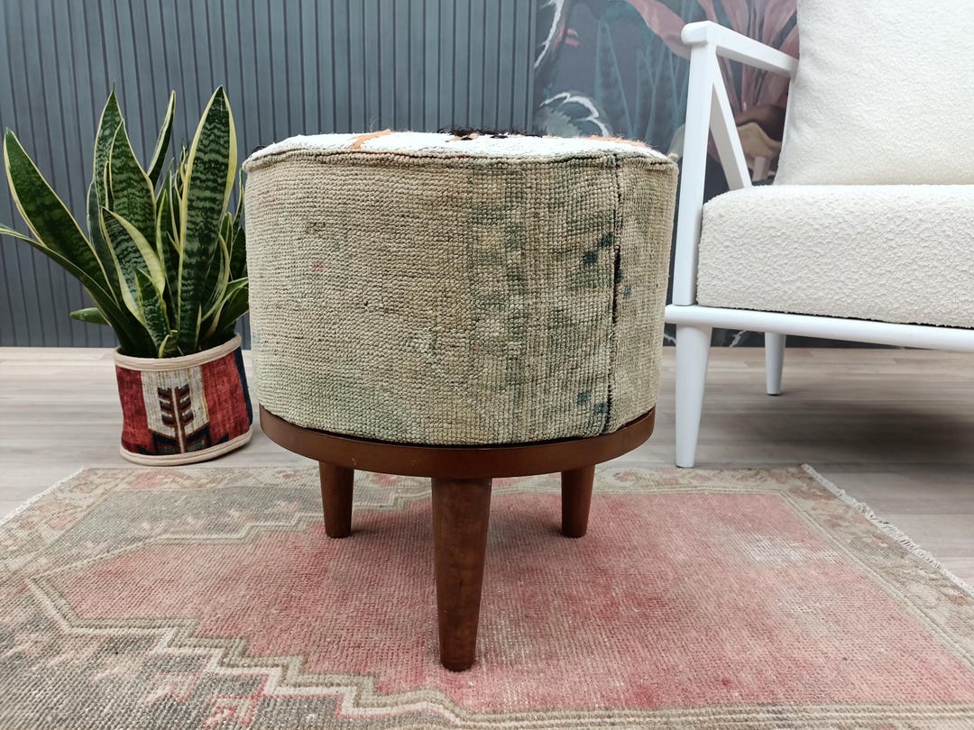 Bean Bag Stool, Stool for Entryway, Make up Stool, Turkish Kilim Stool ...