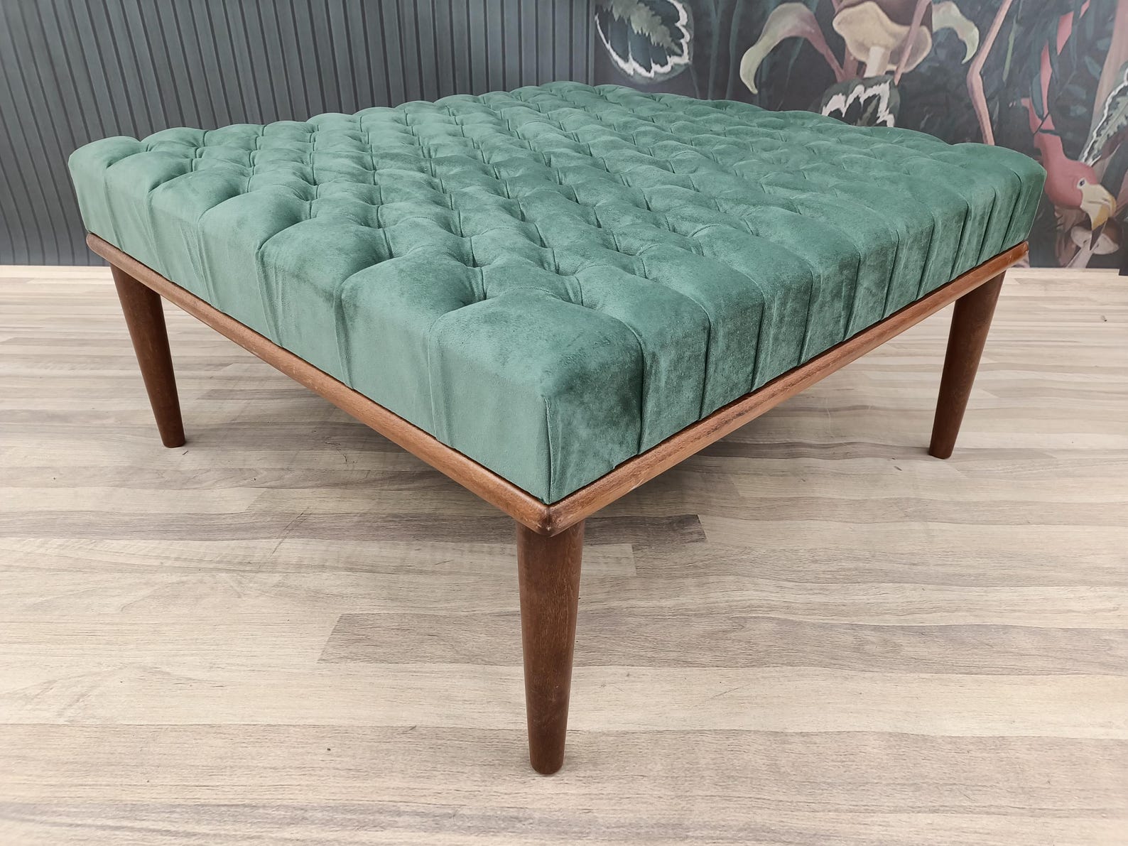 Handmade Table, Chesterfield Ottoman, Serving Table, Button Coffee ...