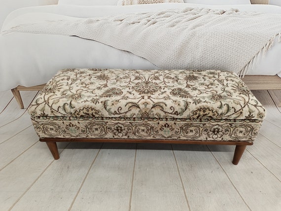 Bedroom Storage Turkish Rug Bench Shoe Bench Storage Bench Ottoman Bench Vanity Bench Hidden Storage Trunk Bench Footstool ST 275 Etsy
