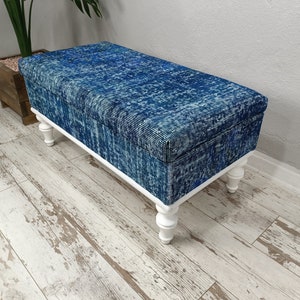 Storage Footstool Ottoman Bench Hallway Bench Storage - Etsy