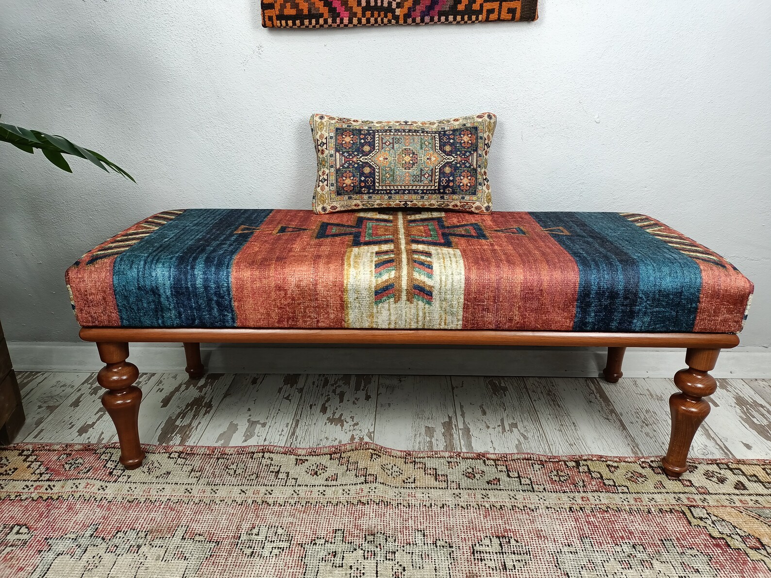 Boho Pillow Bench Cushion Mini Pillow Cover Rug Cushion - Etsy