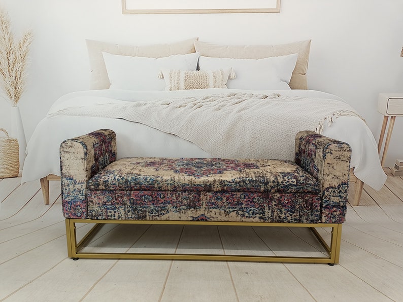 Boho Chic Daybed Artisan Furniture Upholstered Daybed Rug - Etsy