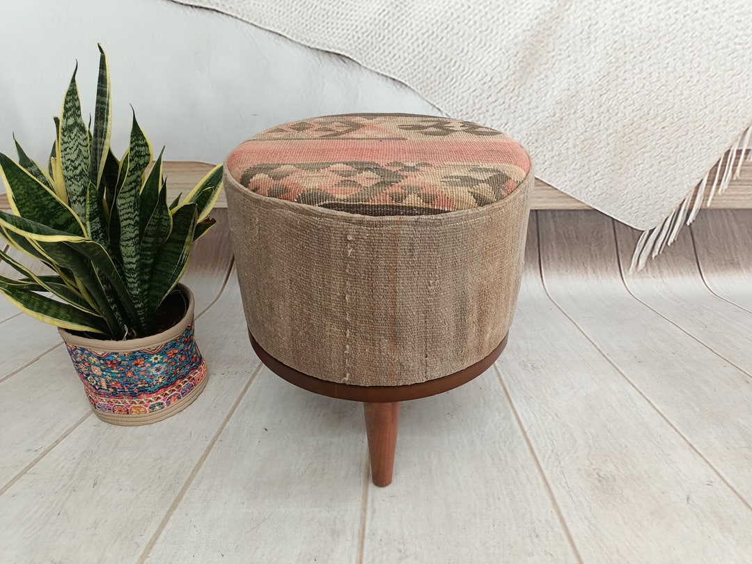 Kilim Chair, Dressing Table Chair, Entry Chair, Footstool Ottoman ...