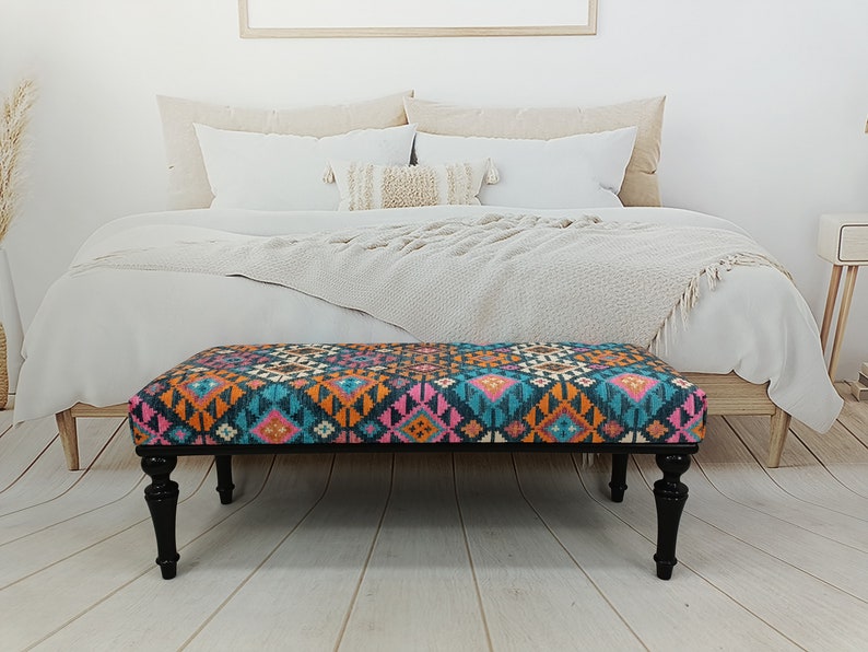 Footstool Ottoman Bedroom Bench Wooden Coffee Table Side - Etsy