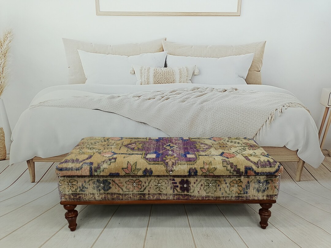 Bedroom Storage, Entry Bench, Shoe Storage, Bohemian Bench, Handmade ...