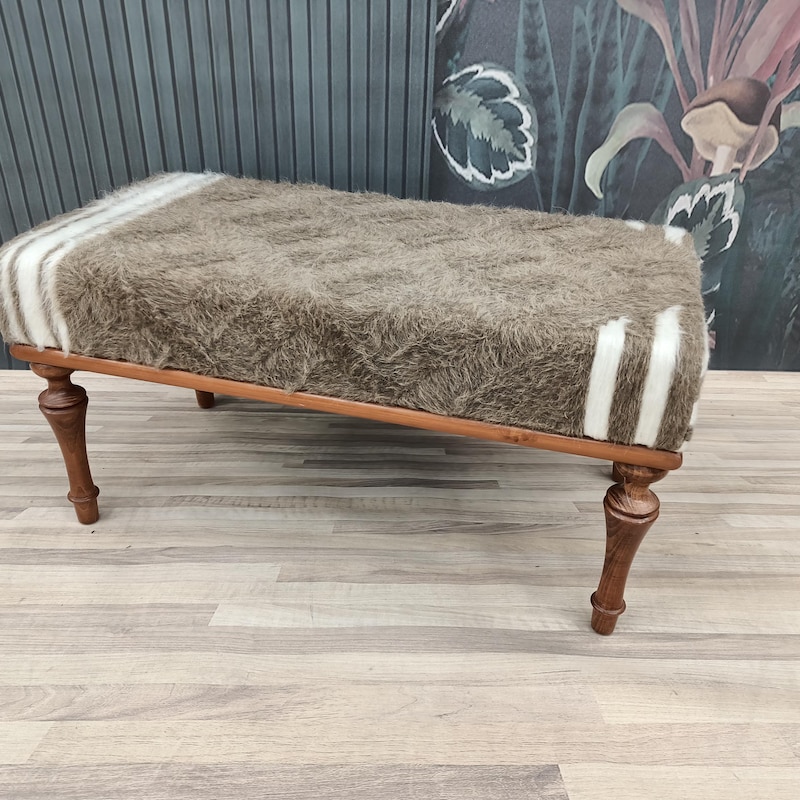 Sheepskin Bench - Etsy