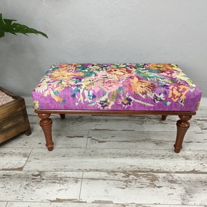 Upholstered Bench, Funky Chair, Bohemian Bench, Bedroom Bench, Lounging ...