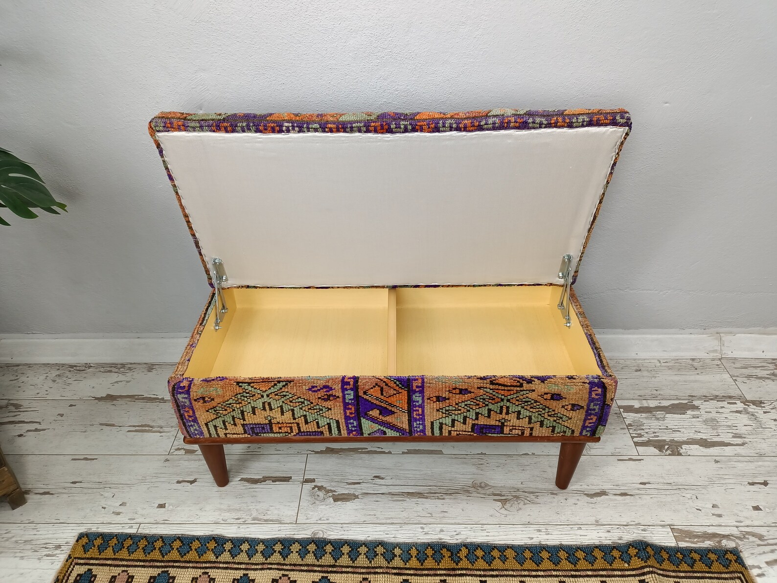 Hallway Bench Hippie Bench Storage Unit Storage Footstool - Etsy