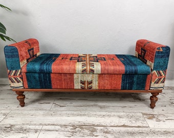 Aztec Upholstered Bench - Etsy