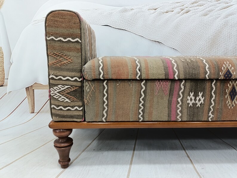 Handmade Furniture Bohemian Sofa Storage Bench With Arms - Etsy