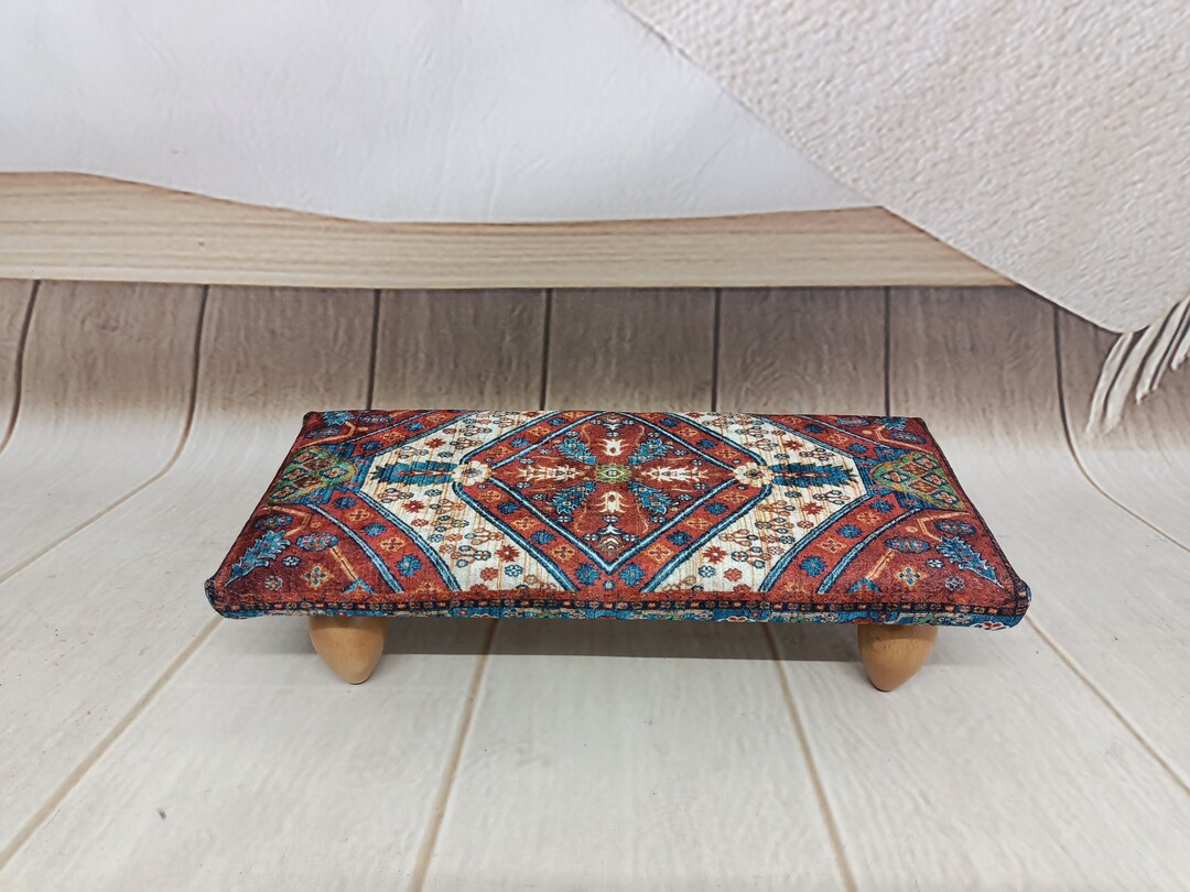 Upholstered Footstool, Bed Step Stool, Bohemian Stool, Fireside Stool ...