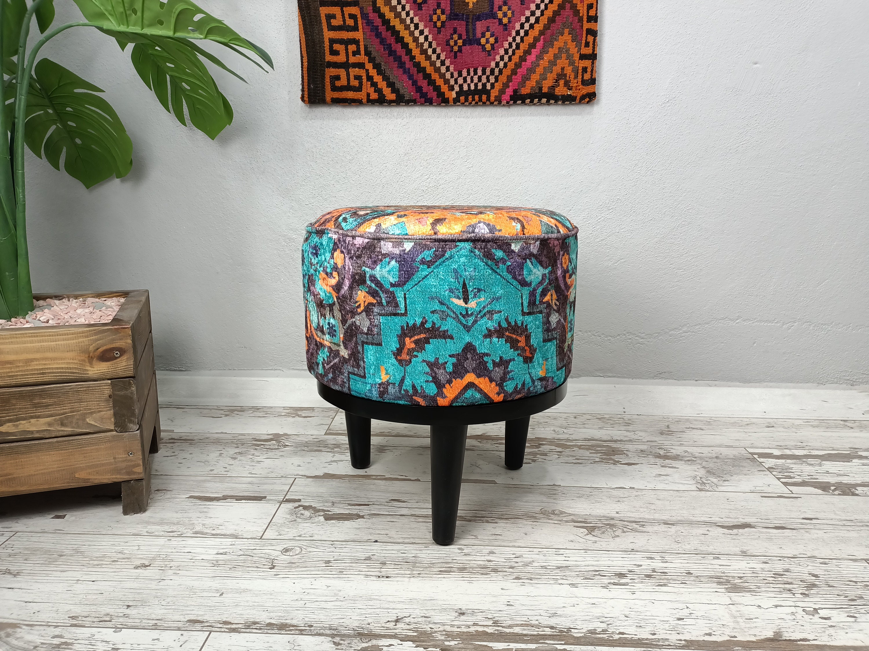 Pouf Stool, Ottoman Stool, Footstool Pouf, Bedroom Pouf, Hallway Bench ...